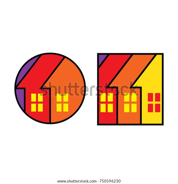 House Logo Vector Shape Building Stock Vector (Royalty Free) 750596230 ...