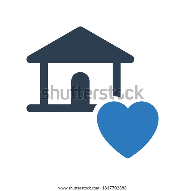 House Love Icon Symbol Vector Stock Vector (Royalty Free) 1817702888 ...