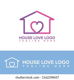 House Love Logo Design Vector Format Stock Vector (Royalty Free ...