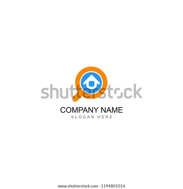 House Magnifying Glass Vector Logo Design Stock Vector (Royalty Free ...