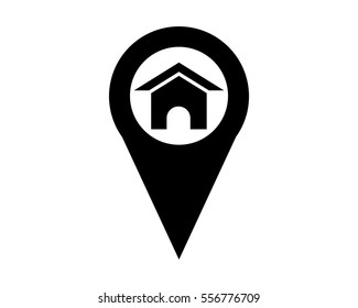 House Marker Map Icon Symbol Logo Stock Vector (Royalty Free) 558612088 ...