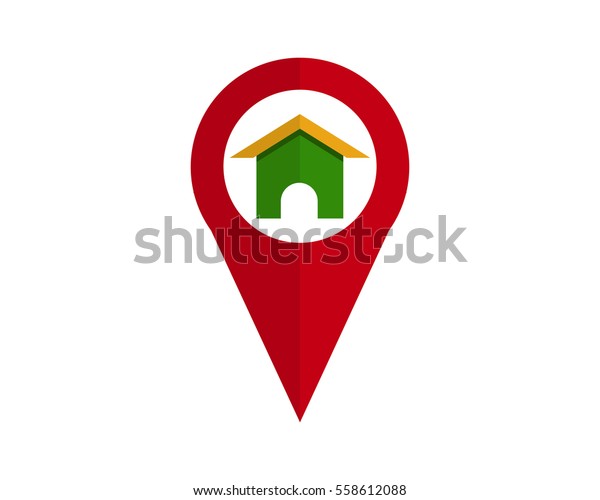 House Marker Map Icon Symbol Logo Stock Vector (Royalty Free) 558612088 ...