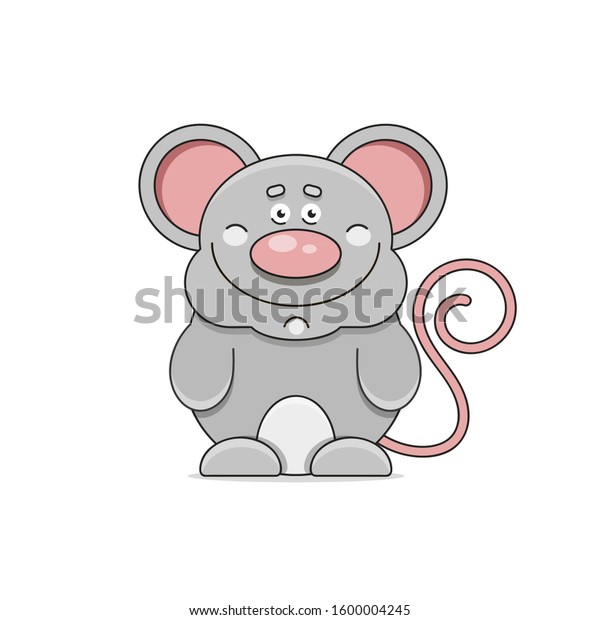 House Mouse Illustration Isolated On White Stock Vector (Royalty Free ...