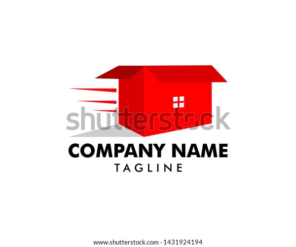 House Moving Logo Design Template Stock Vector (Royalty Free ...