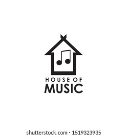 House Music Logo Design Vector Template Stock Vector (Royalty Free ...
