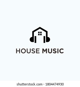 House Music Logo Design Vector Illustration Stock Vector (Royalty Free ...