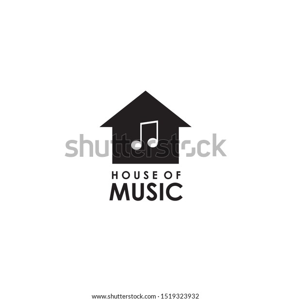 House Music Logo Design Vector Template Stock Vector (Royalty Free ...