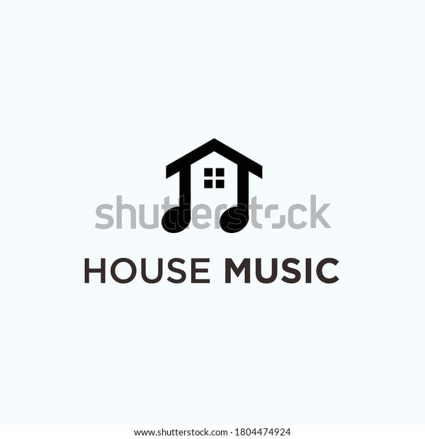 House Music Logo Design Vector Illustration Stock Vector (Royalty Free ...