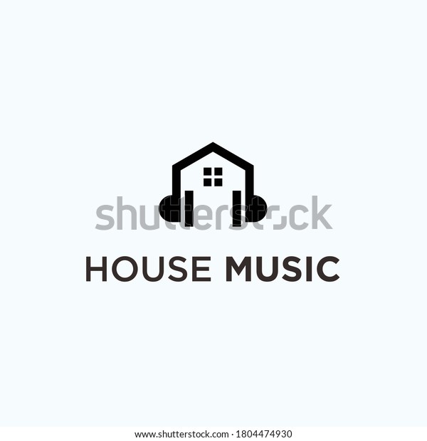 House Music Logo Design Vector Illustration Stock Vector (Royalty Free ...