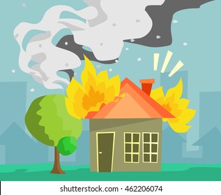 2,991 House on fire cartoon 이미지, 스톡 사진 및 벡터 | Shutterstock