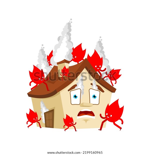 House On Fire Cartoon Style Fire Stock Vector (Royalty Free) 2199160965 ...