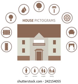 House Pictograms Stock Vector (Royalty Free) 242154055 | Shutterstock