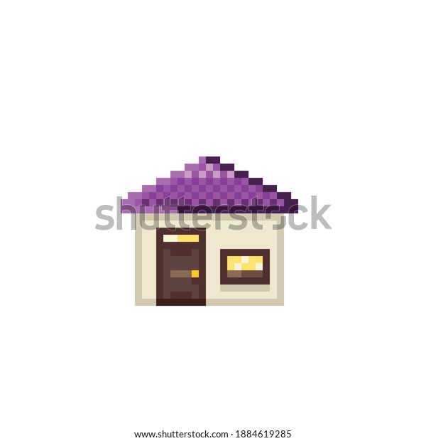 House Pixel Art Vector Illustration: เวกเตอร์สต็อก (ปลอดค่าลิขสิทธิ์ ...