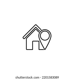 House Point Icon Vector Home Map Stock Vector (Royalty Free) 2201583089 ...