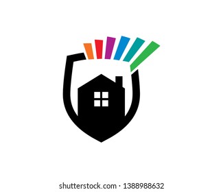 House Protect Logo Template Icon Symbol Stock Vector (Royalty Free ...