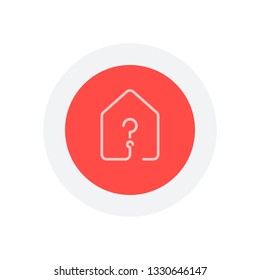 House Question Mark Icon Line Style Stock Vector (Royalty Free ...