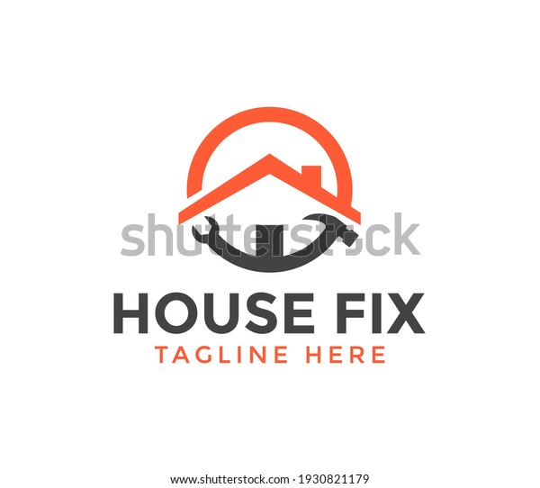 House Repair Logo Design Vector Illustration Stock Vector (Royalty Free ...