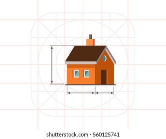 House Scheme Icon Stock Vector (Royalty Free) 560125741 | Shutterstock