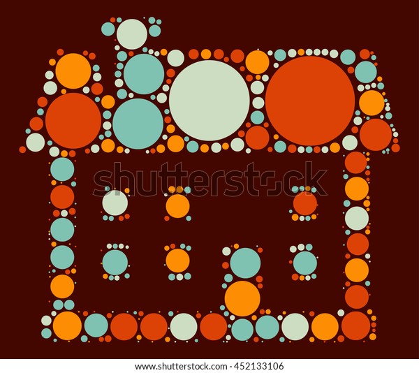House Shape Vector Design By Color Stock Vector (Royalty Free ...