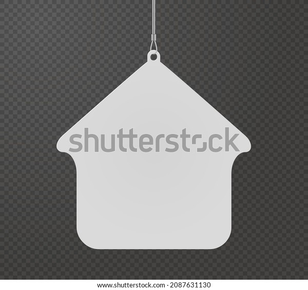House Shaped Dangler Hanging Ceiling Realistic Stock Vector (Royalty ...