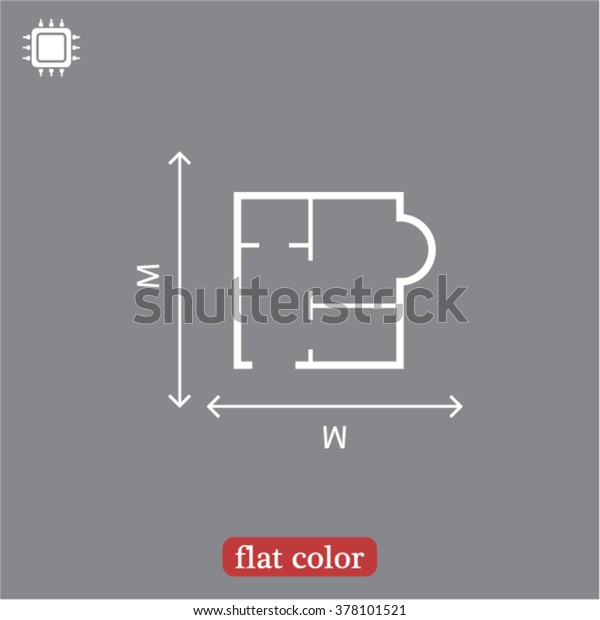 House Size Icon Stock Vector (Royalty Free) 378101521 | Shutterstock
