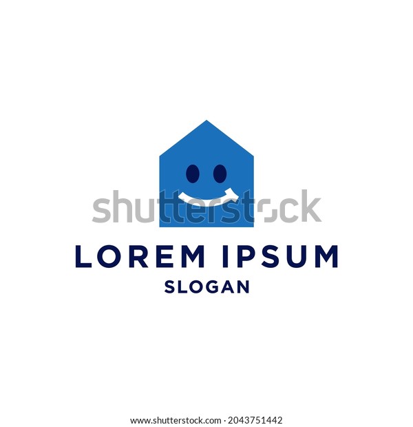 House Smile Face Logo Concept Home Stock Vector (Royalty Free ...