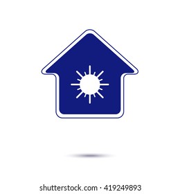 House Sun Icon Stock Vector (Royalty Free) 419249893 | Shutterstock