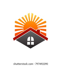 House Sun Property Logo Vector Stock Vector (Royalty Free) 797492290 ...