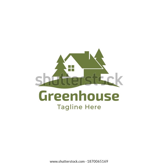 House Tree Illustration Logo Design Symbol Stock Vector (Royalty Free ...