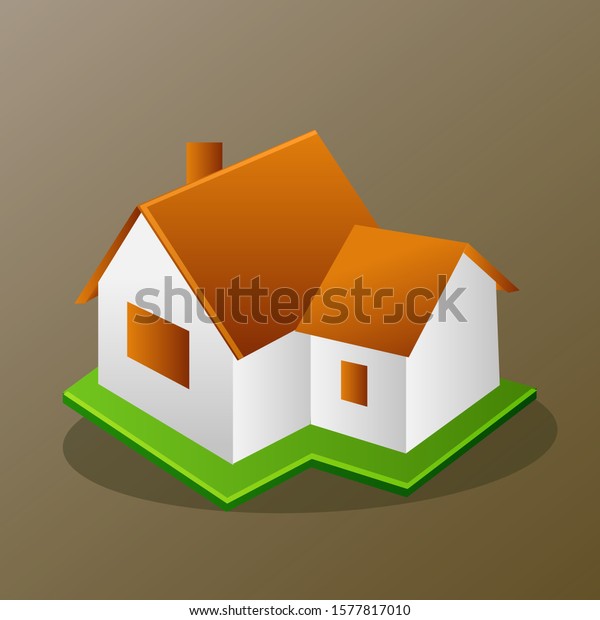 House Vector Isolated Home Cartoon Style Stock Vector (Royalty Free ...