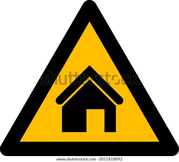 House Warning Vector Illustration Flat Illustration Stock Vector ...