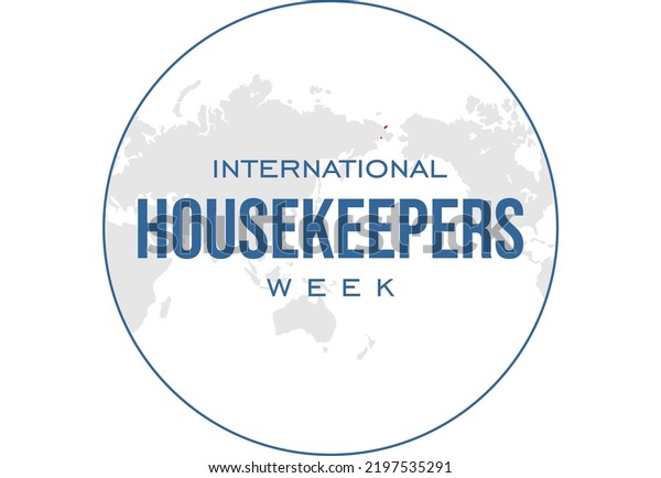 Housekeepers Week Holiday Concept Template Background Stock Vector ...
