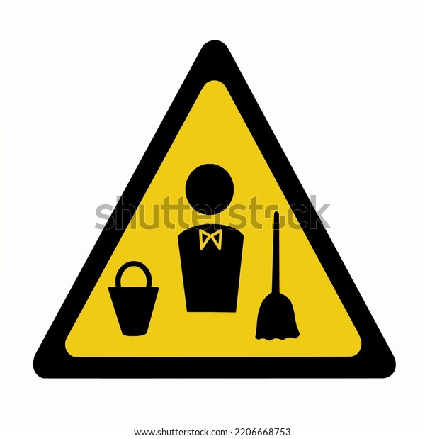 Housekeeping Icon Cleaning Progress Sign Servant Stock Vector (Royalty ...