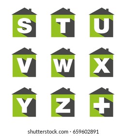 Houses Letters Stock Vector (Royalty Free) 659602891 | Shutterstock
