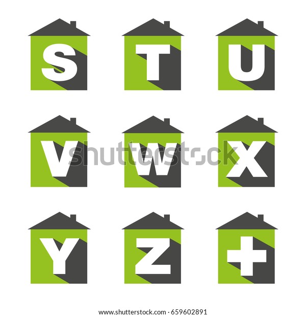Houses Letters Stock Vector (Royalty Free) 659602891 | Shutterstock