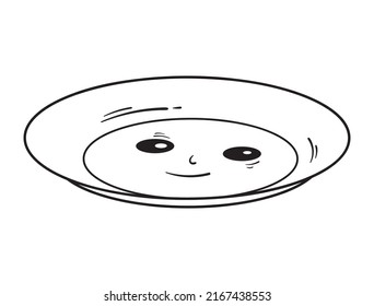Houseware Doodle Plate Illustration Vector Stock Vector (Royalty Free ...