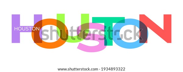 Houston Lettering On White Background Vector Stock Vector (Royalty Free ...