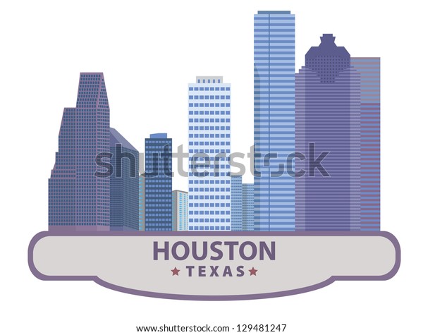 Houston Symbol City Stock Vector (Royalty Free) 129481247 | Shutterstock