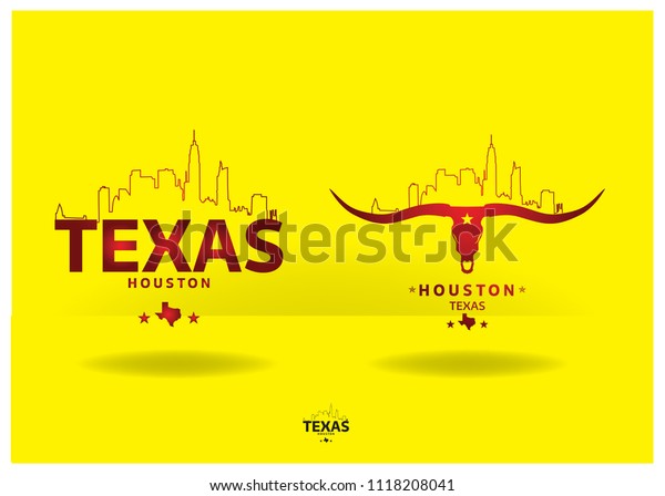 Houston Texas Logo Concept Vector Eps Stock Vector (Royalty Free ...