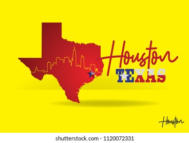 Houston Texas Map Vector Eps 10 Stock Vector (Royalty Free) 1120072331 ...