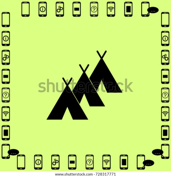 Hovels Icon Camp Vector Illustration Stock Vector (Royalty Free ...
