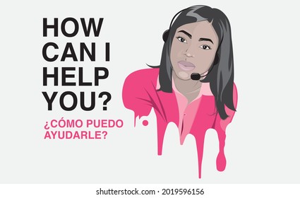 How Can Help You English Spanish Stock Vector (Royalty Free) 2019596156 ...