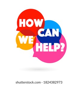 How Can We Help On Speech Stock Vector (Royalty Free) 1824382973 ...