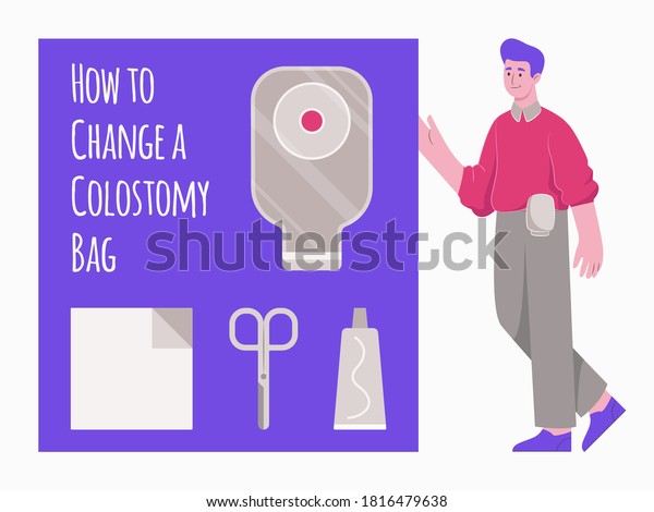 How Change Colostomy Bag Vector Flat Stock Vector (Royalty Free ...