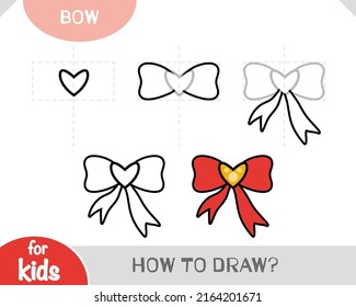 How Draw Bow Children Step By Stock Vector (Royalty Free) 2164201671 ...
