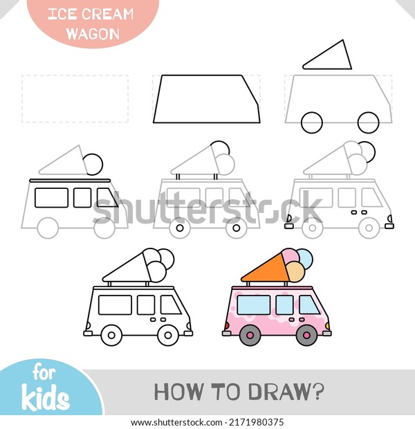 Cómo dibujar un carro de helados: vector de stock (libre de regalías ...