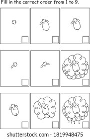 How Draw Sheep Fill Correct Order Stock Vector (Royalty Free ...