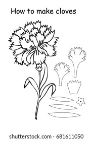 Vector Line Art Cute Children Coloring Stock Vector (Royalty Free ...