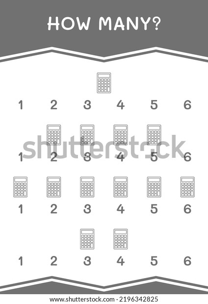How Many Calculator Game Children Vector Stock Vector (Royalty Free ...