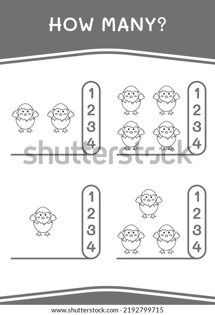 How Many Chick Game Children Vector Stock Vector (Royalty Free ...